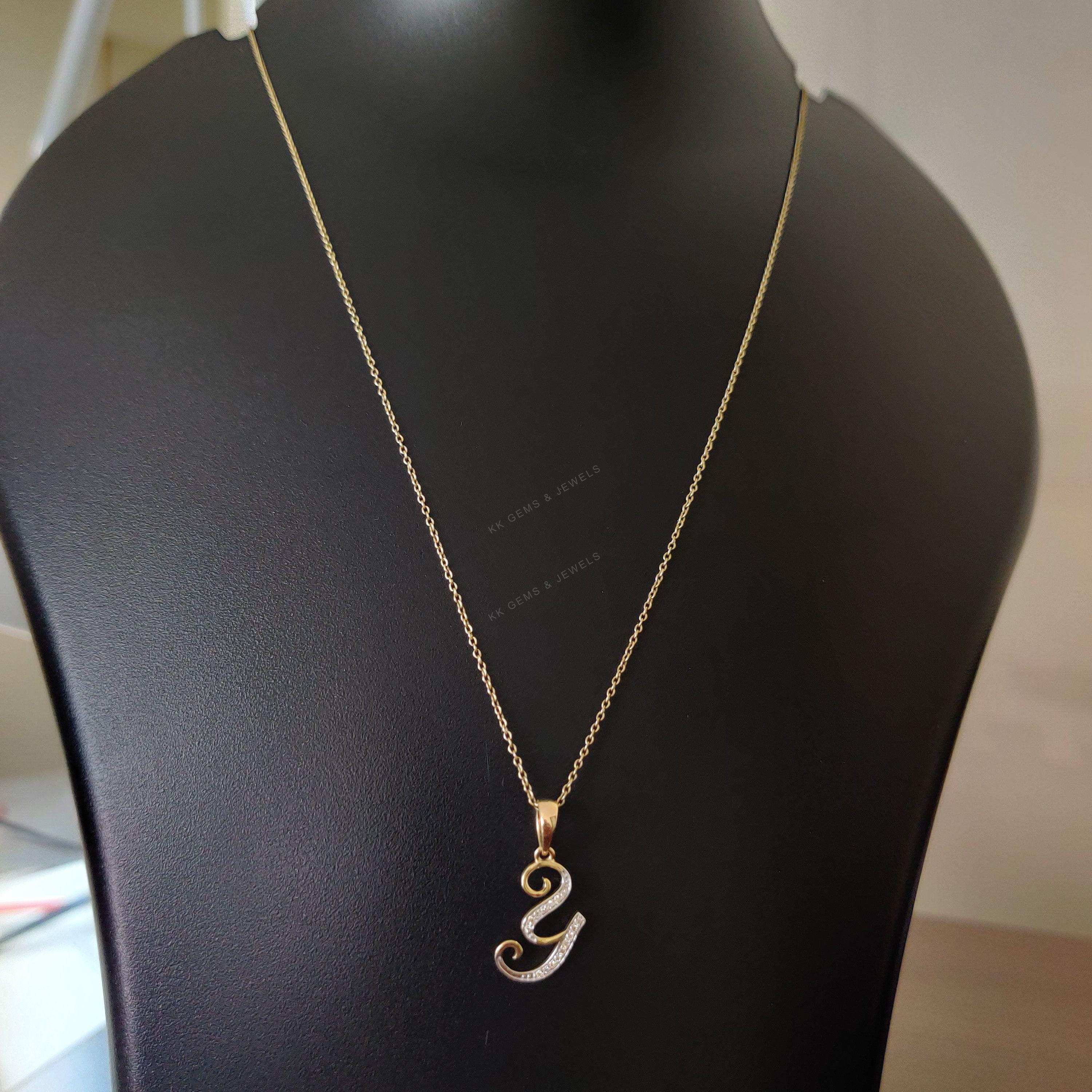 14K Gold Initial Y Pendant, Solid Yellow Gold Initial Y Charm Pendant ...