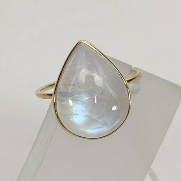 Large Moonstone Ring - Etsy