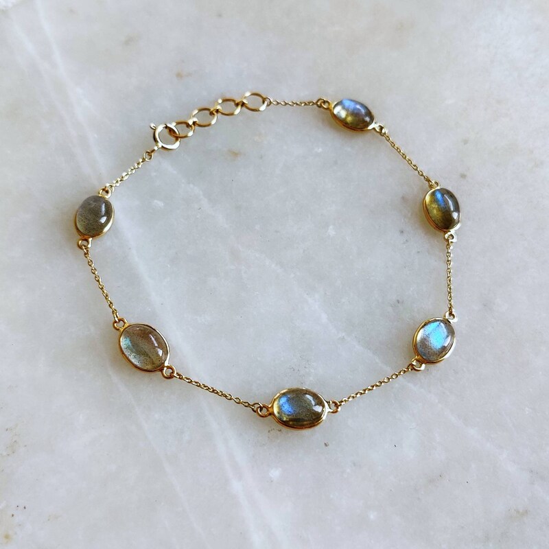 Labradorite Bracelet - Etsy