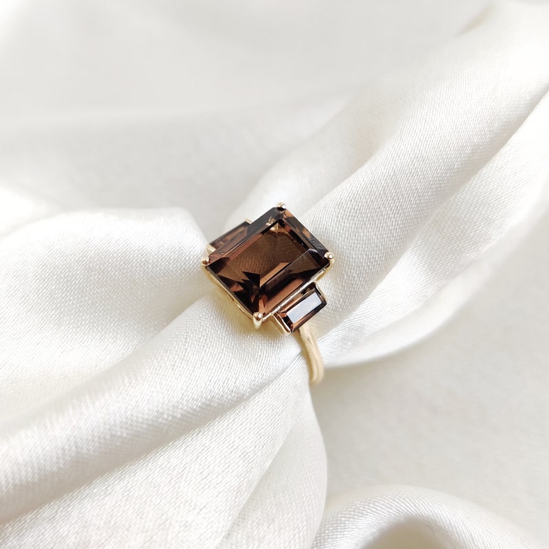 Smoky Quartz Ring - Etsy