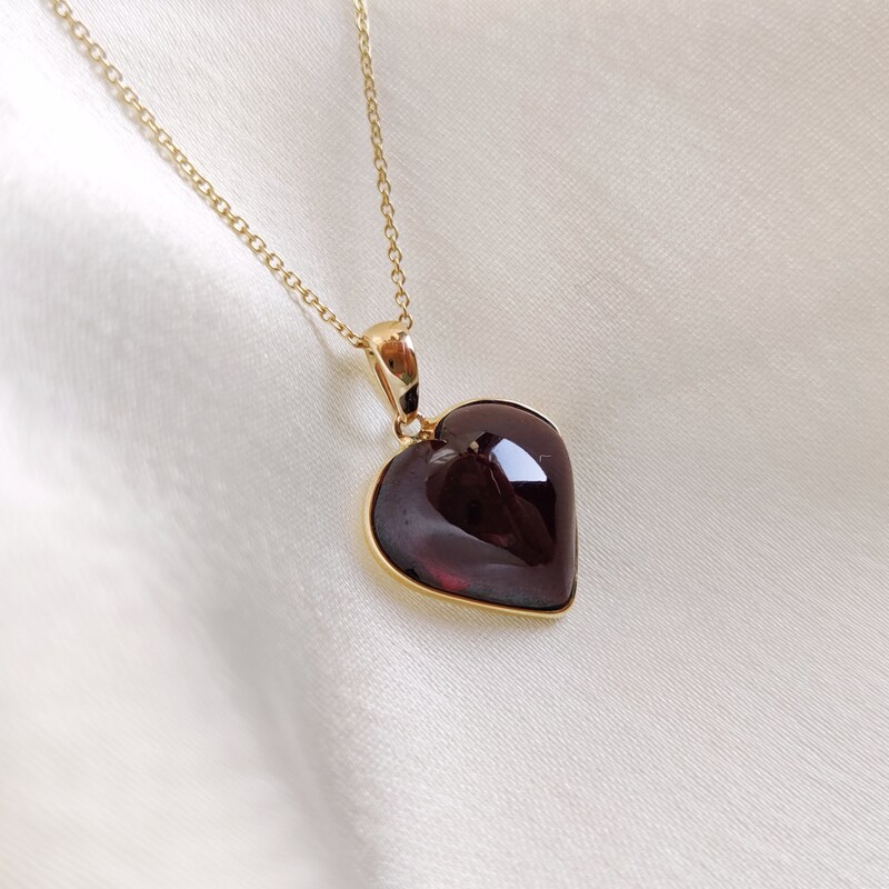 Garnet Heart - Etsy
