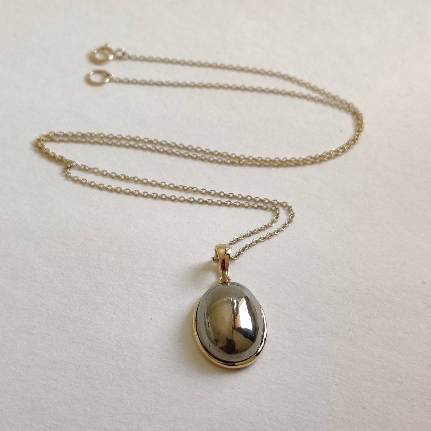 Natural Pyrite Pendant 14K Solid Gold Natural Pyrite Pendant | Etsy