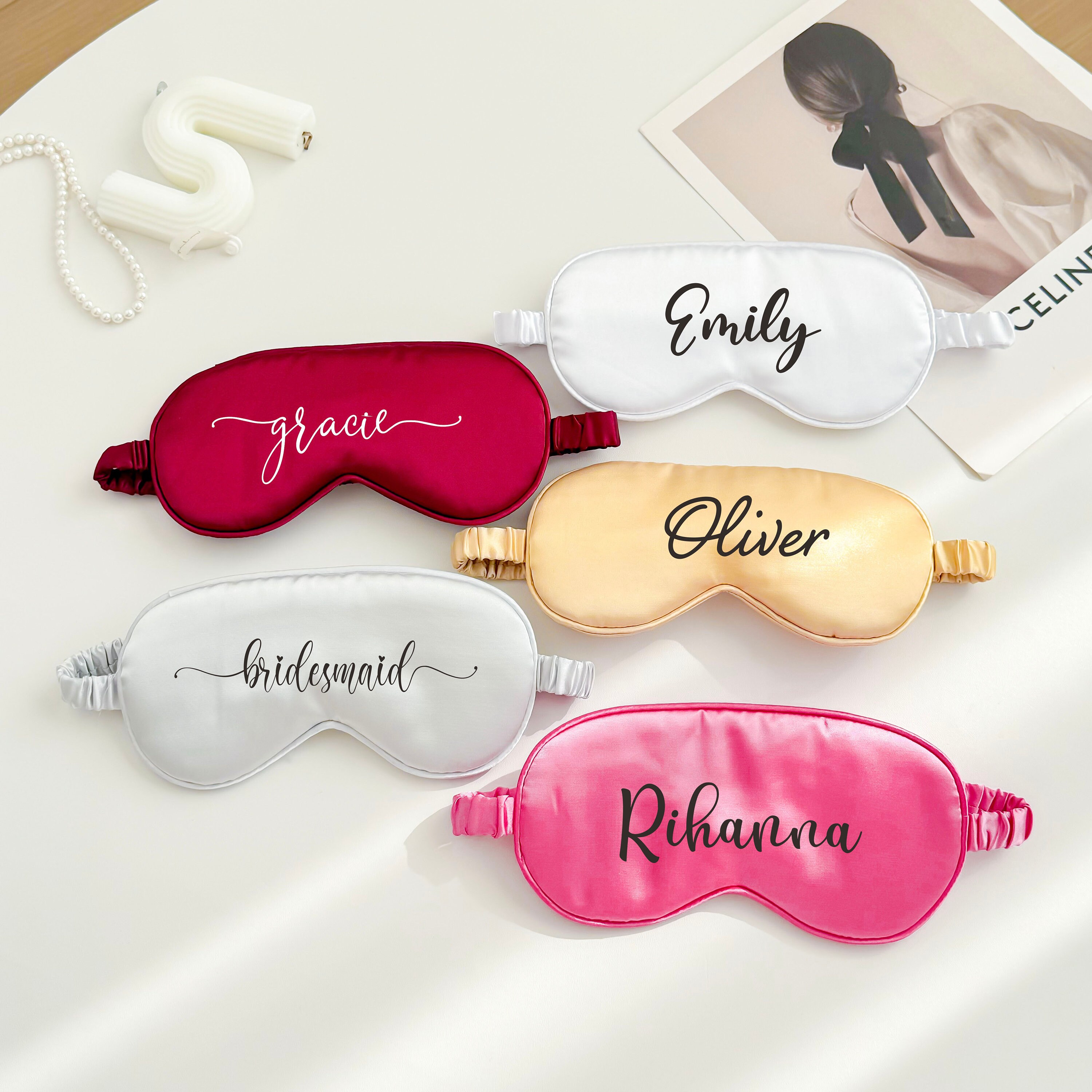 Personalized Eye Mask Custom Sleep Mask Personalized Satin Eye Mask