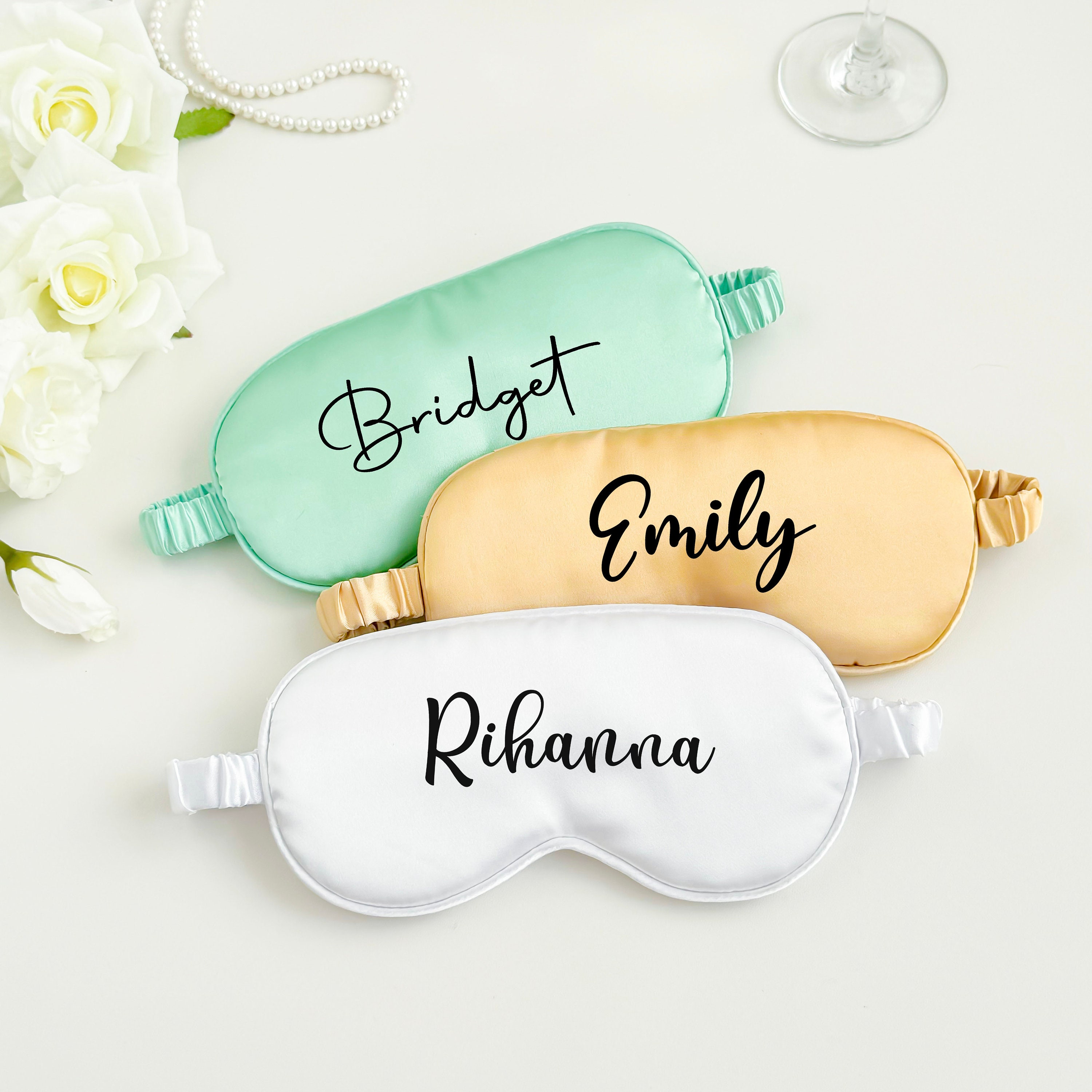 Personalized Eye Mask, Custom Sleep Mask, Personalized Satin Eye Mask ...