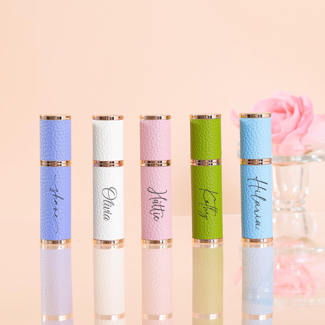Personalized Leather Refillable Perfume Atomizer/ Engraved Perfume ...
