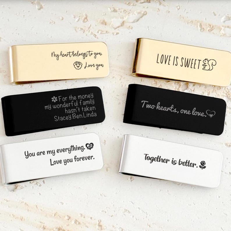 Personalized Money Clip/ Custom Engraved Money Clip/ Husband Gift ...