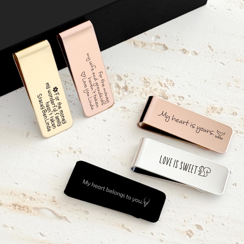 Personalized Money Clip/ Custom Engraved Money Clip/ Husband Gift ...