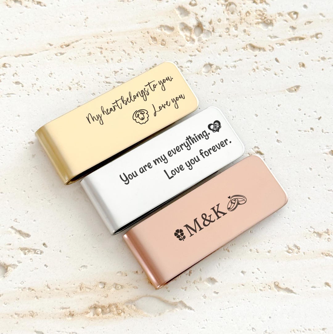 Personalized Money Clip/ Custom Engraved Money Clip/ Husband Gift ...