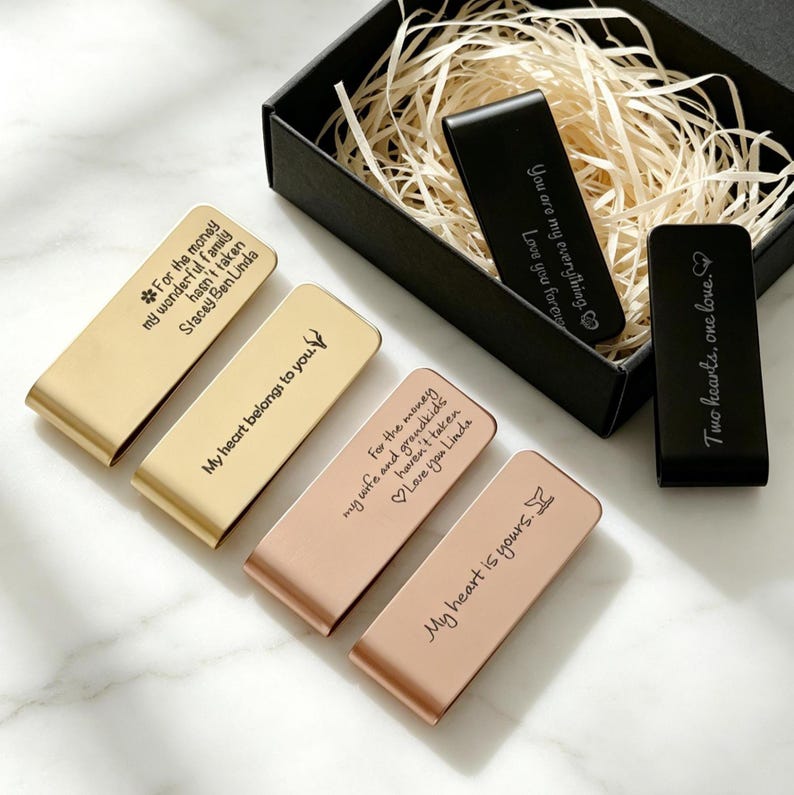 Personalized Money Clip/ Custom Engraved Money Clip/ Husband Gift ...