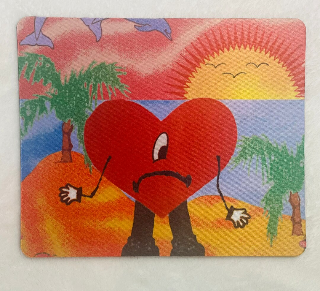 Bad Bunny Heart Mousepad - Etsy