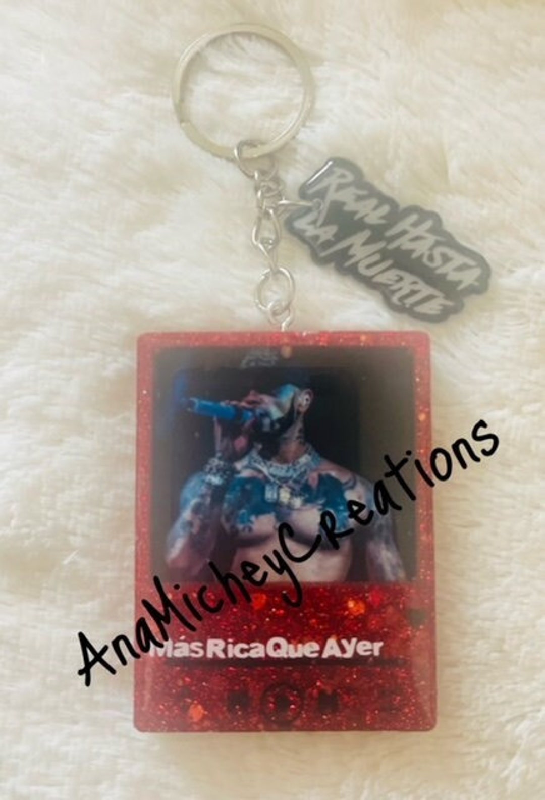 Anuel AA Keychain Mas Rica - Etsy