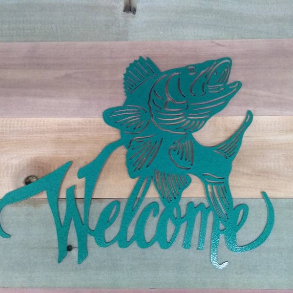 Welcome Sign With Fish - Etsy