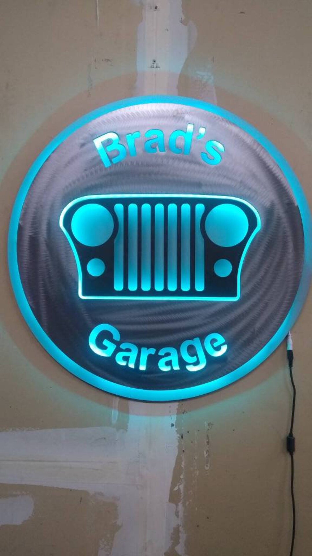 LED Lighted Garage Sign | Metal | Double Panel | Home or Business ...