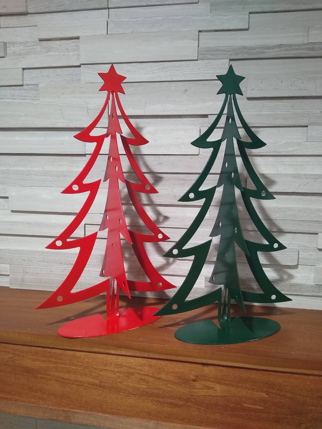 Metal Christmas Tree: Freestanding Holiday Decor, Made in USA - Etsy