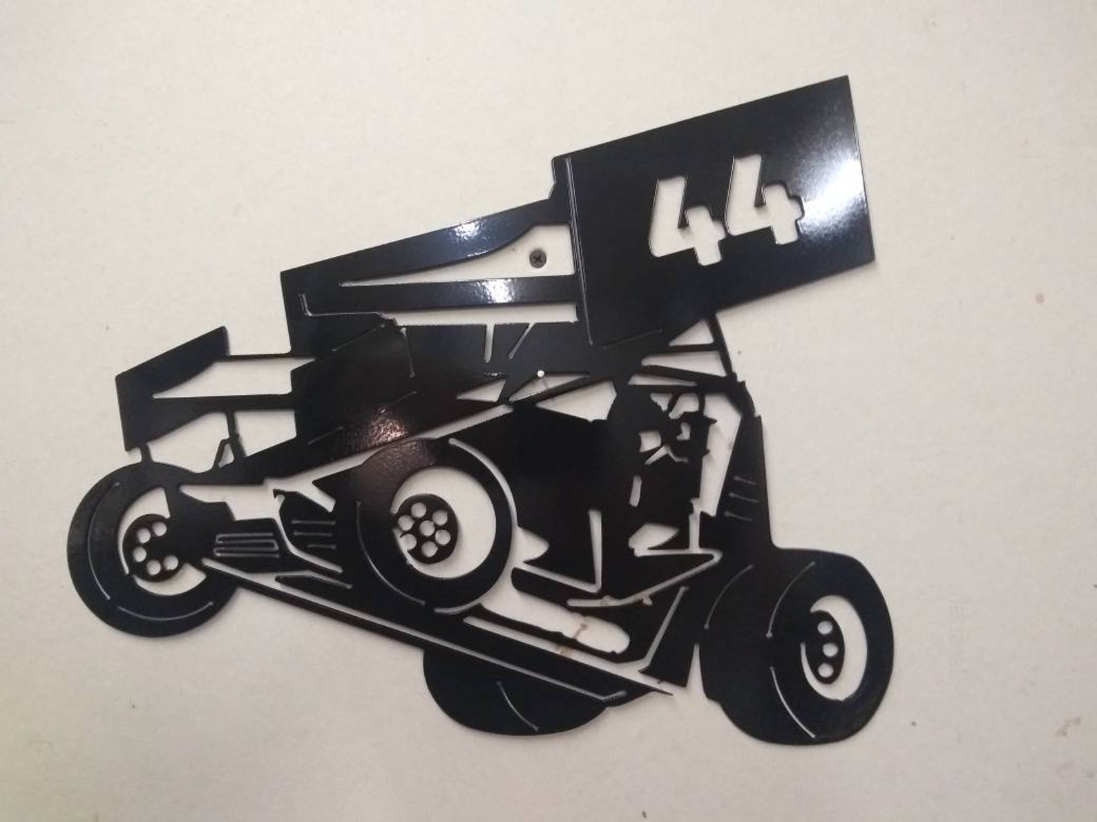 Sprint Car Metal Wall Hanging Custom Number Made in - Etsy