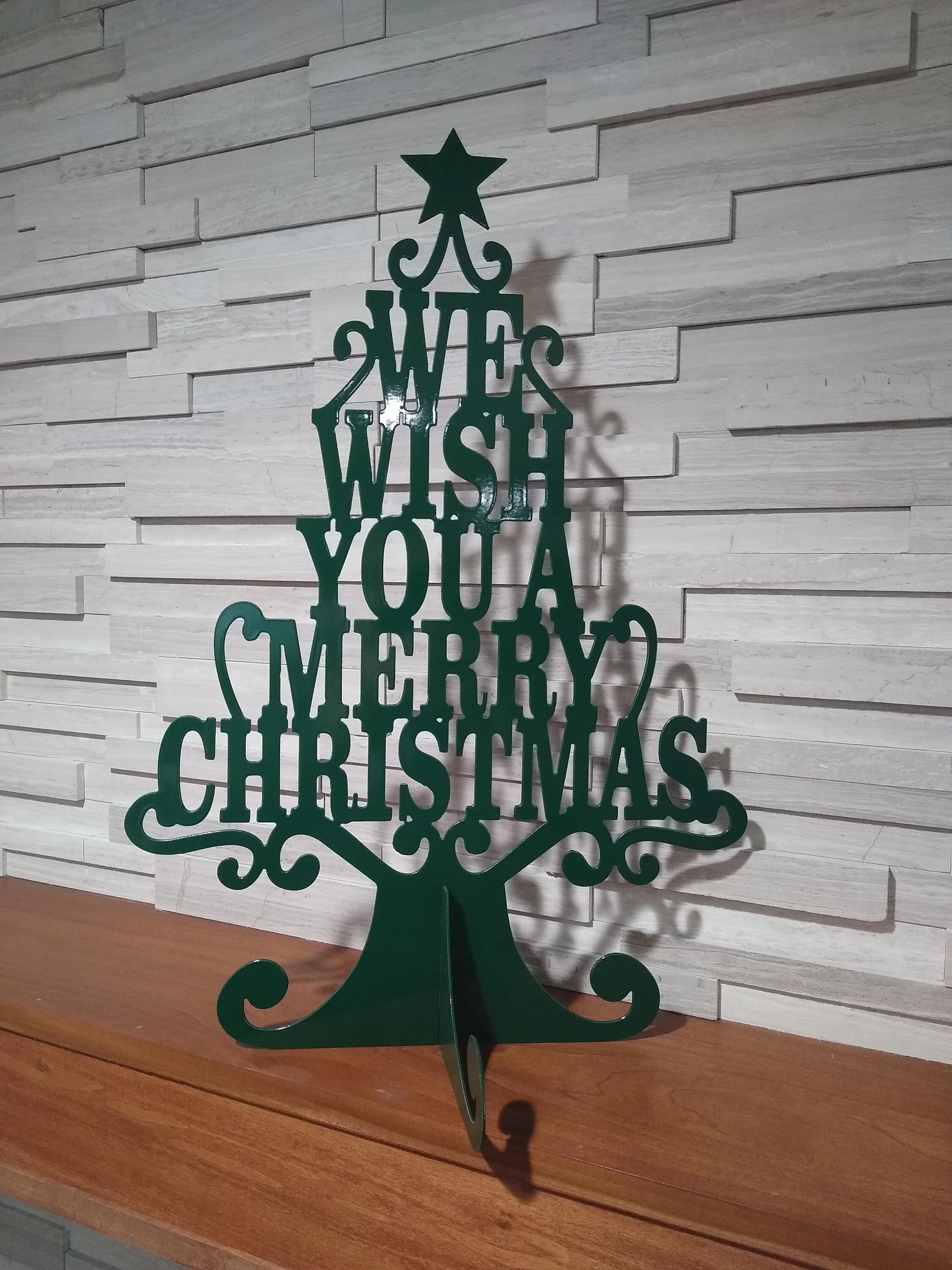 We Wish You A Merry Christmas Tree Metal Free Standing - Etsy