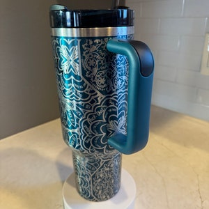 Cuss Word Mandela Full Wrap 40oz Tumbler With Handle & Straw, Custom ...