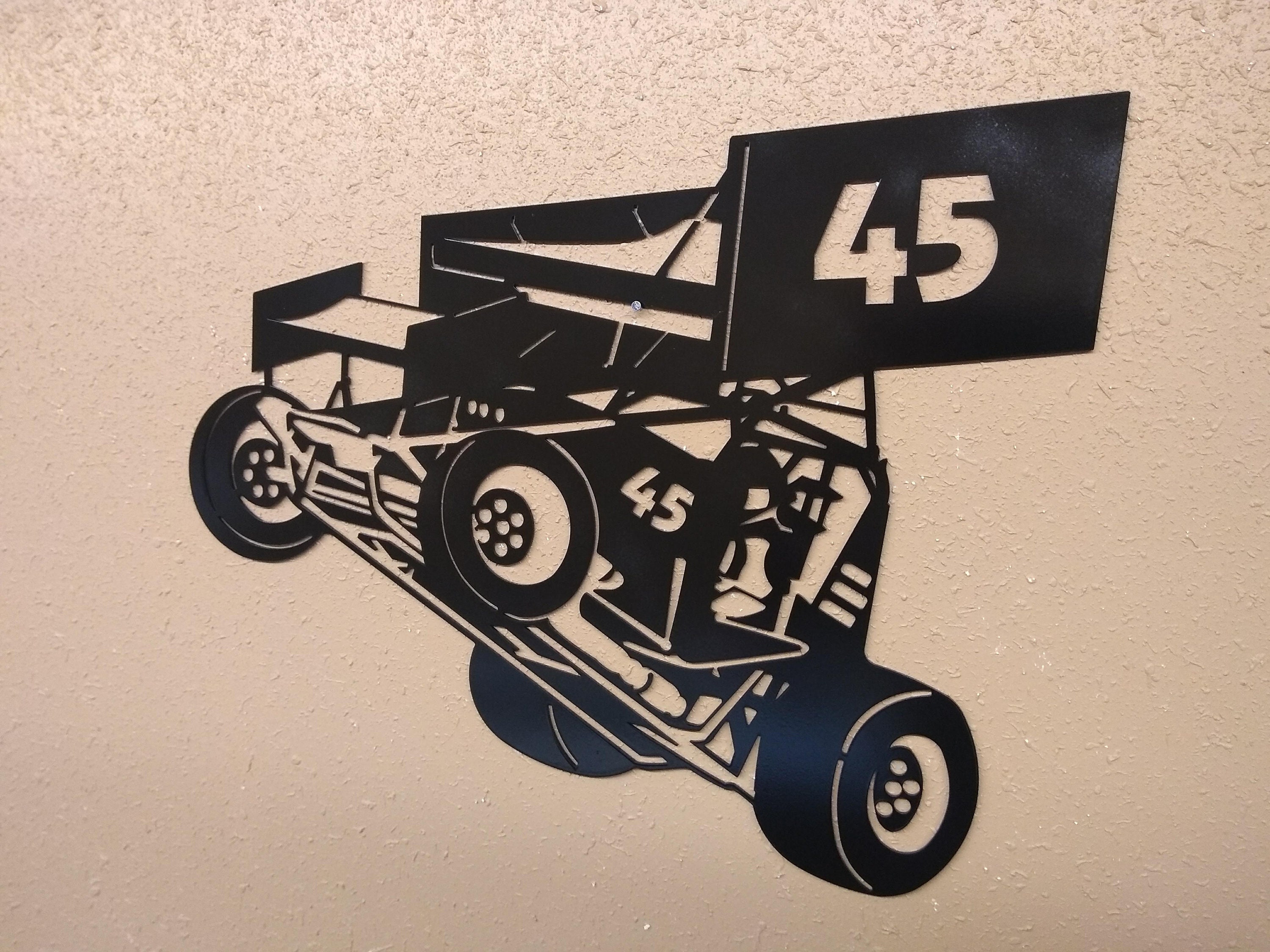 Custom Number Sprint Car Metal Wall Art - Made in USA - Etsy