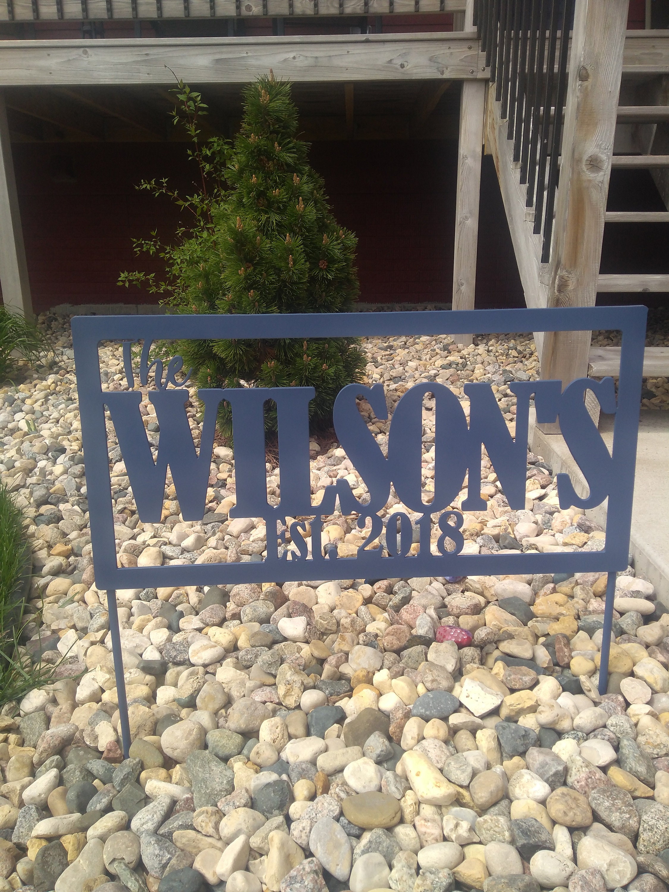 Yard Sign Metal Custom Name Made in USA Free - Etsy