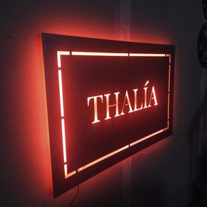 Custom LED Lighted Metal Sign: Personalized Home & Business Decor - Etsy