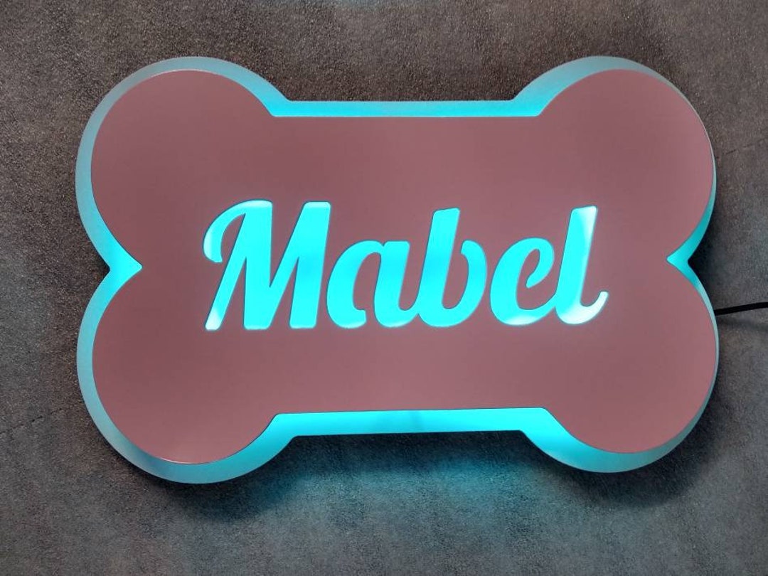 Pet | Dog Bone | Metal | LED Lighted Sign | Made in USA | Free Shipping ...