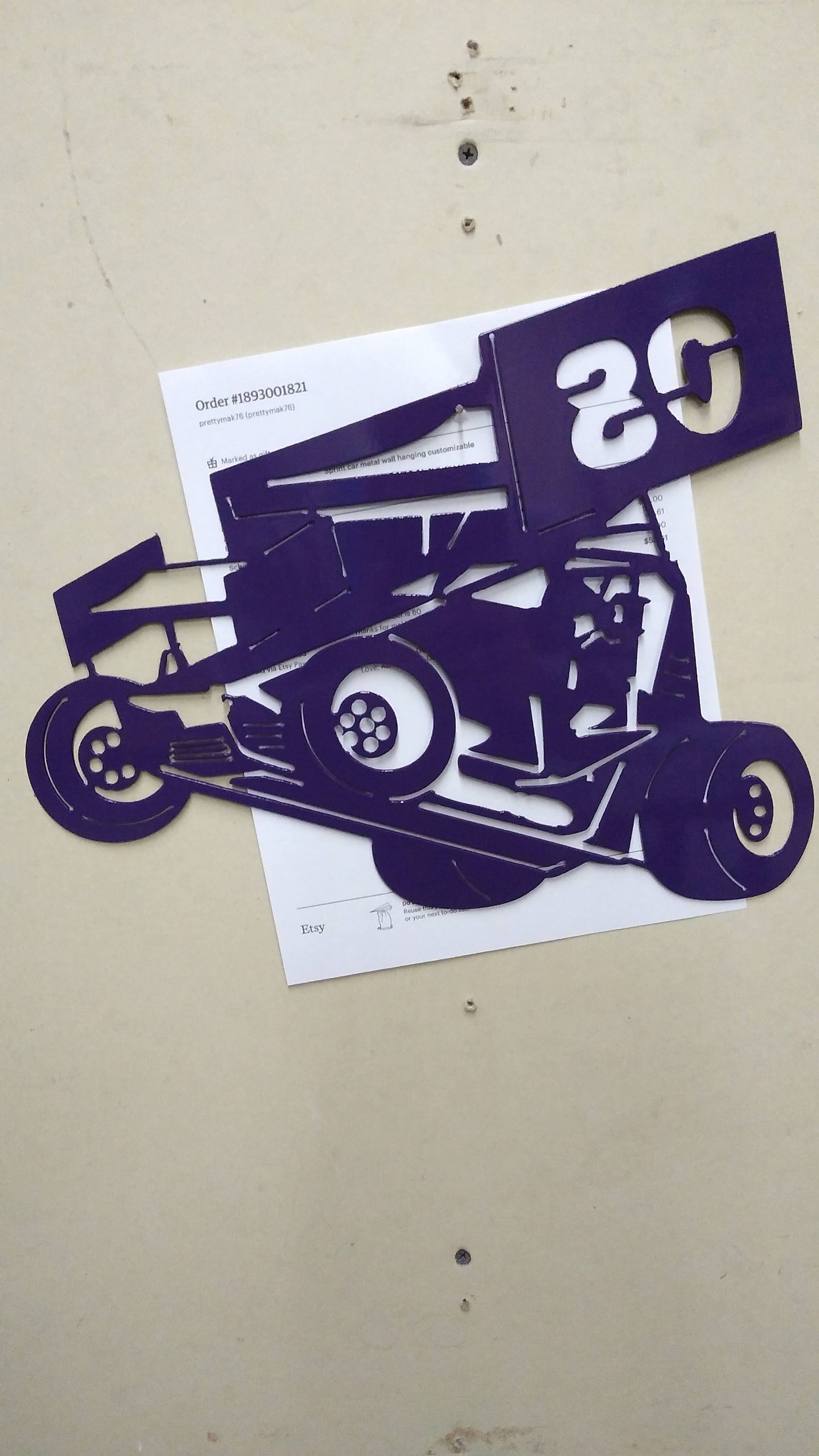 Custom Number Sprint Car Metal Wall Art - Made in USA - Etsy
