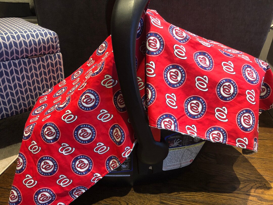 Reversible Infant Car Seat Canopy Cover Blanket Boy/girl MLB Baseball ...