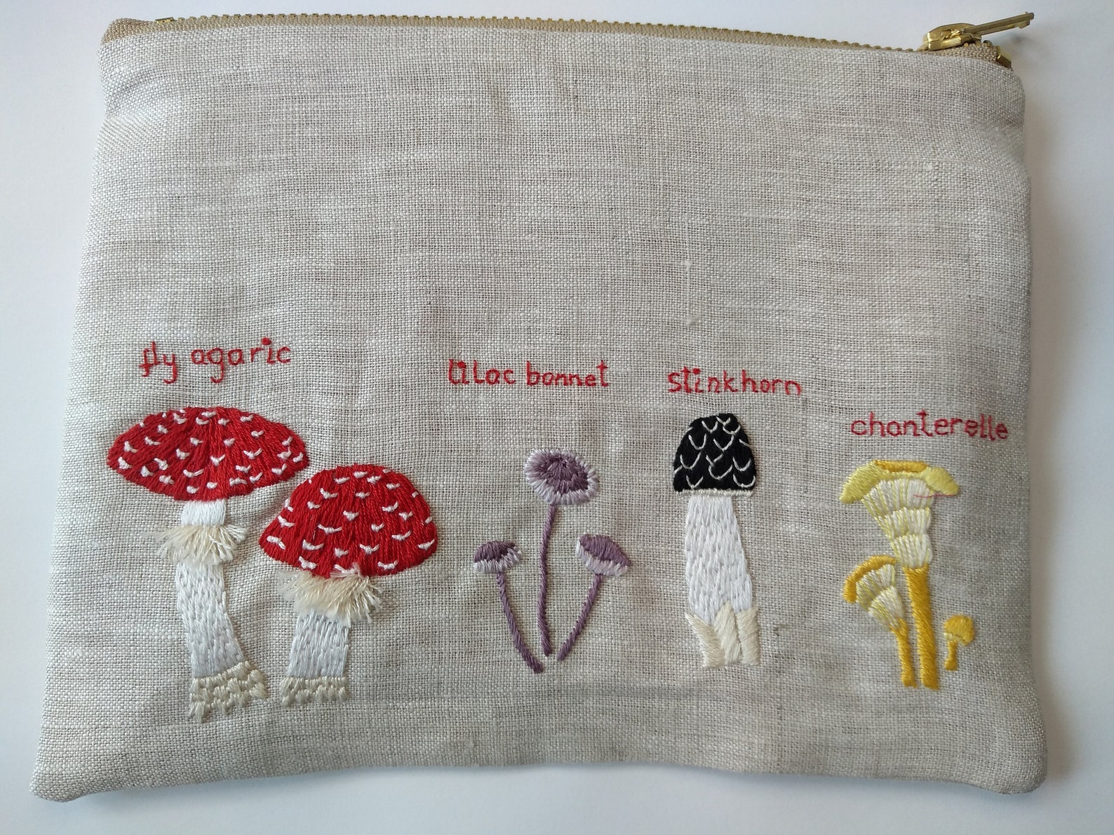 Mushroom Pencil Case Embroidery Kit - Etsy