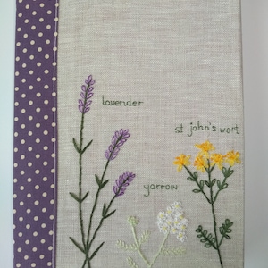 Garden Herbs Notebook Embroidery Kit - Etsy