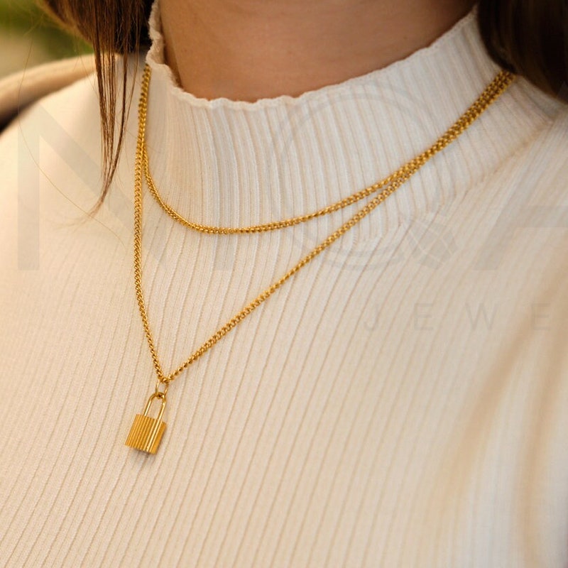 Padlock Necklace - Etsy