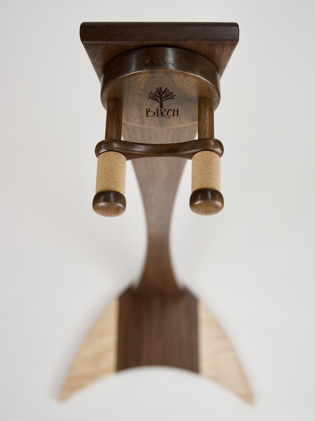 Custom Guitar Stand Made From Black Walnut and Trimmed With Curly Maple ...