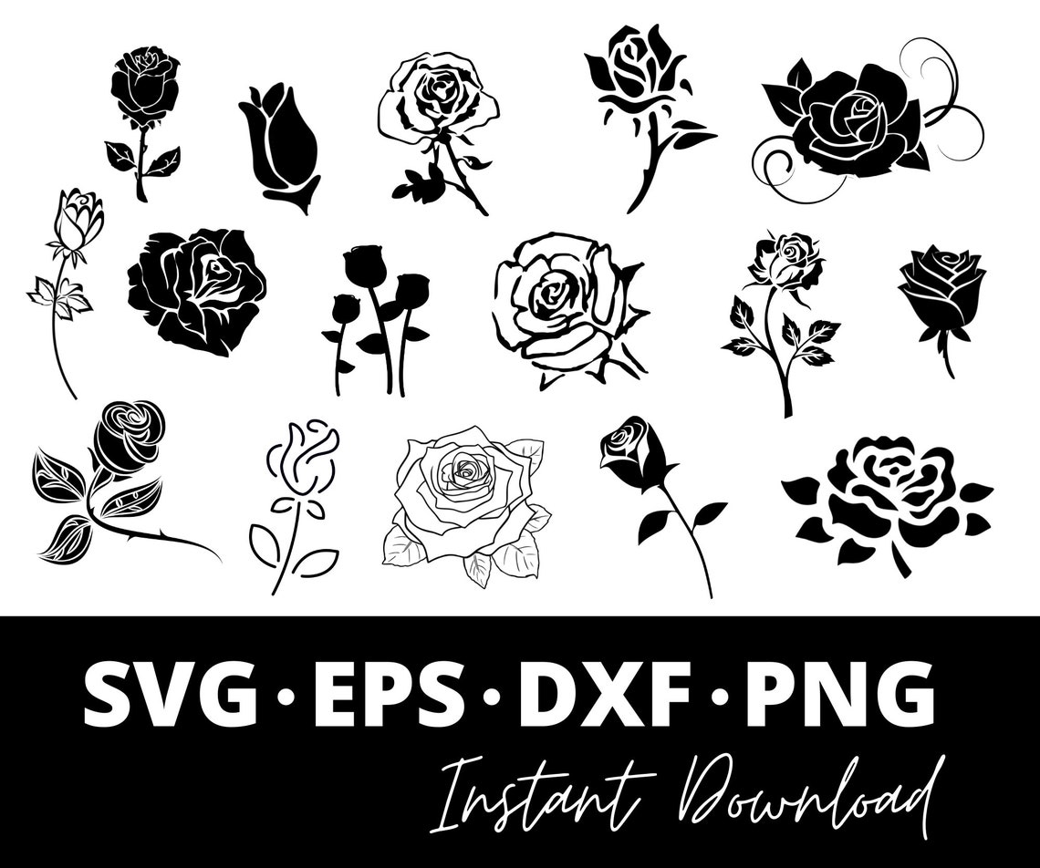 16 Rose SVG Bundle Rose Bud Svg Bundle Rose Bundle Svg Rose - Etsy Canada