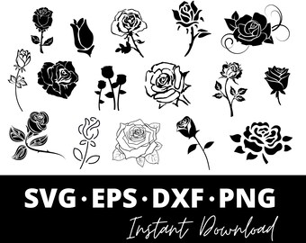 Rose Bud Svg | Etsy