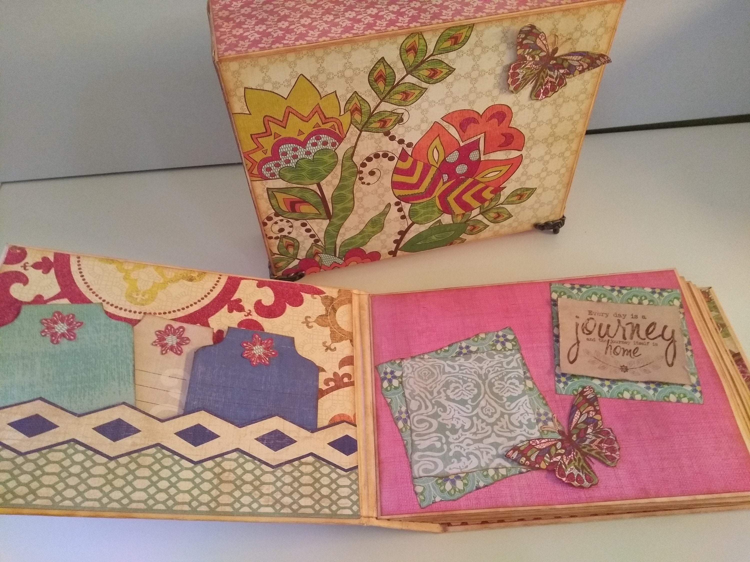 Handmade Scrapbook Album On Cardboard And Paper Handmade T Photo