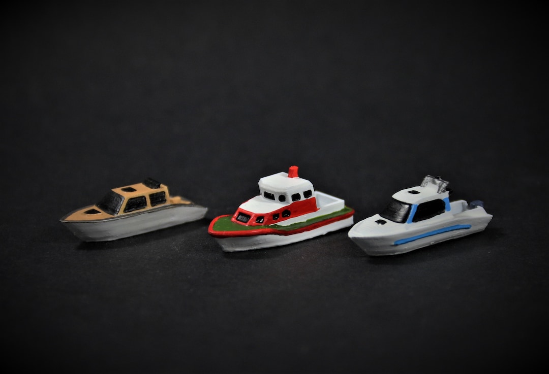 Miniature Ship Models Handpainted - Yacht - Cruiser - Search and Rescue ...