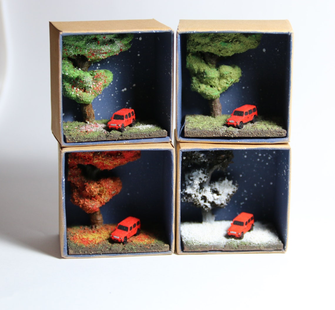 Boxdio 4 Seasons Small Diorama | Etsy