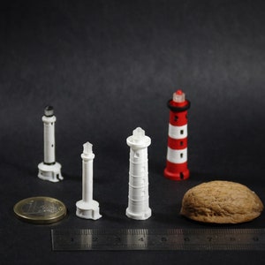 Miniature Lighthouse Models - Unpainted - to Scale - Multiple Sizes - Etsy
