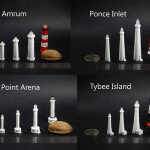 Miniature Lighthouse Models - Unpainted - to Scale - Multiple Sizes - Etsy