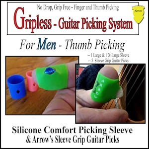 Gripless -no Grip Guitar Pick System- Helps: No Dropping, Arthritic ...