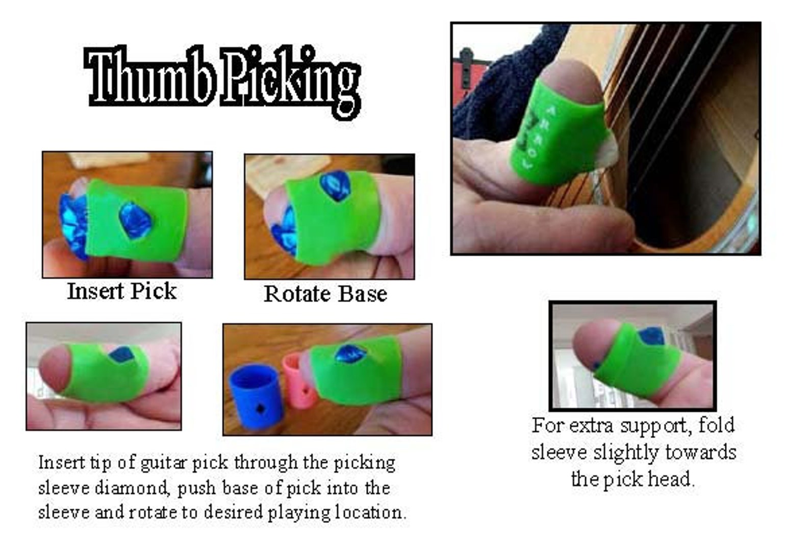 Gripless -no Grip Guitar Pick System- Helps: No Dropping, Arthritic ...