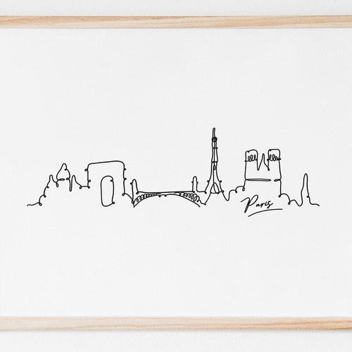 Wave Print Fine Line Print Digital Download Minimal - Etsy