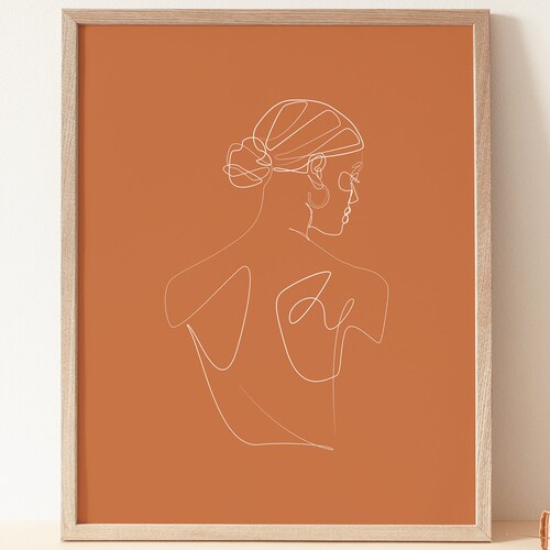 Woman's Body Fine Line Print Neutral Abstract Art Line - Etsy