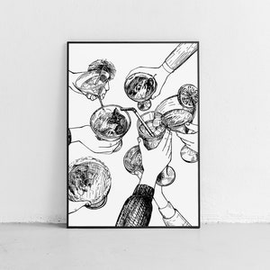 Cheers Print Vertical, Cheers Art, Cheers Sign, Bar Cart Wall Decor ...