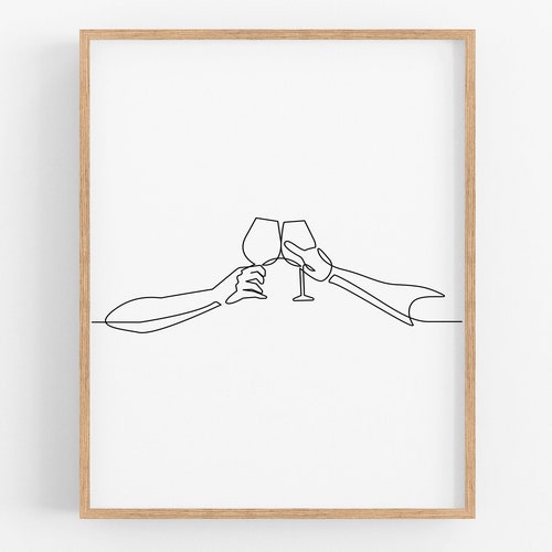 Cheers Print Cheers Art Cheers Sign Bar Cart Wall Decor - Etsy