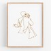 Dancing Couple Print Fine Line Couple Print Love Print - Etsy