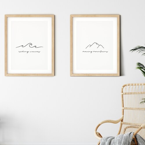 Set of 2 Minimal Prints Set of 2 Prints Minimal Art Print - Etsy