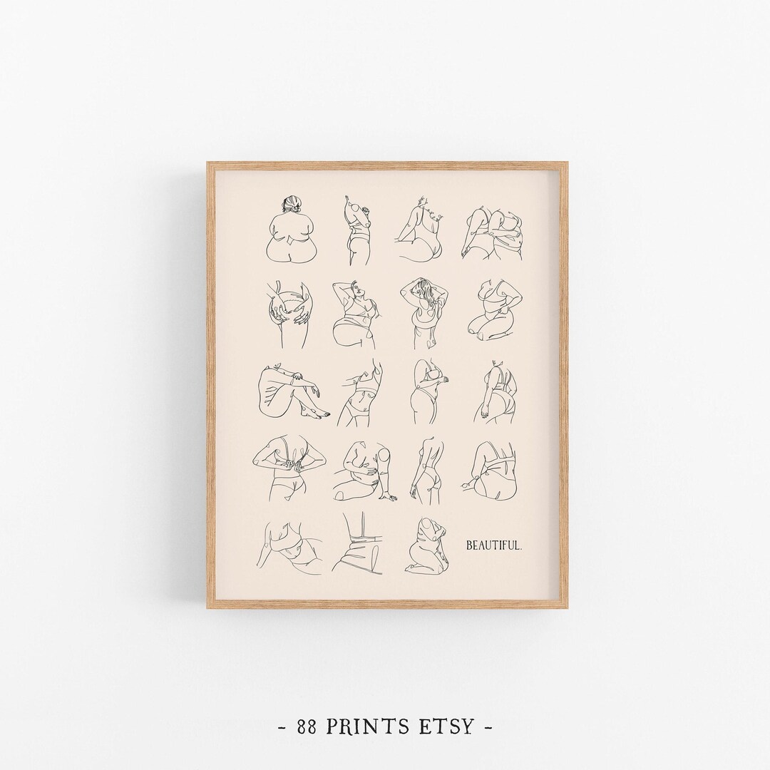 Body Positivity Print, Beautiful Bodies Print, Diversity Art, Women ...