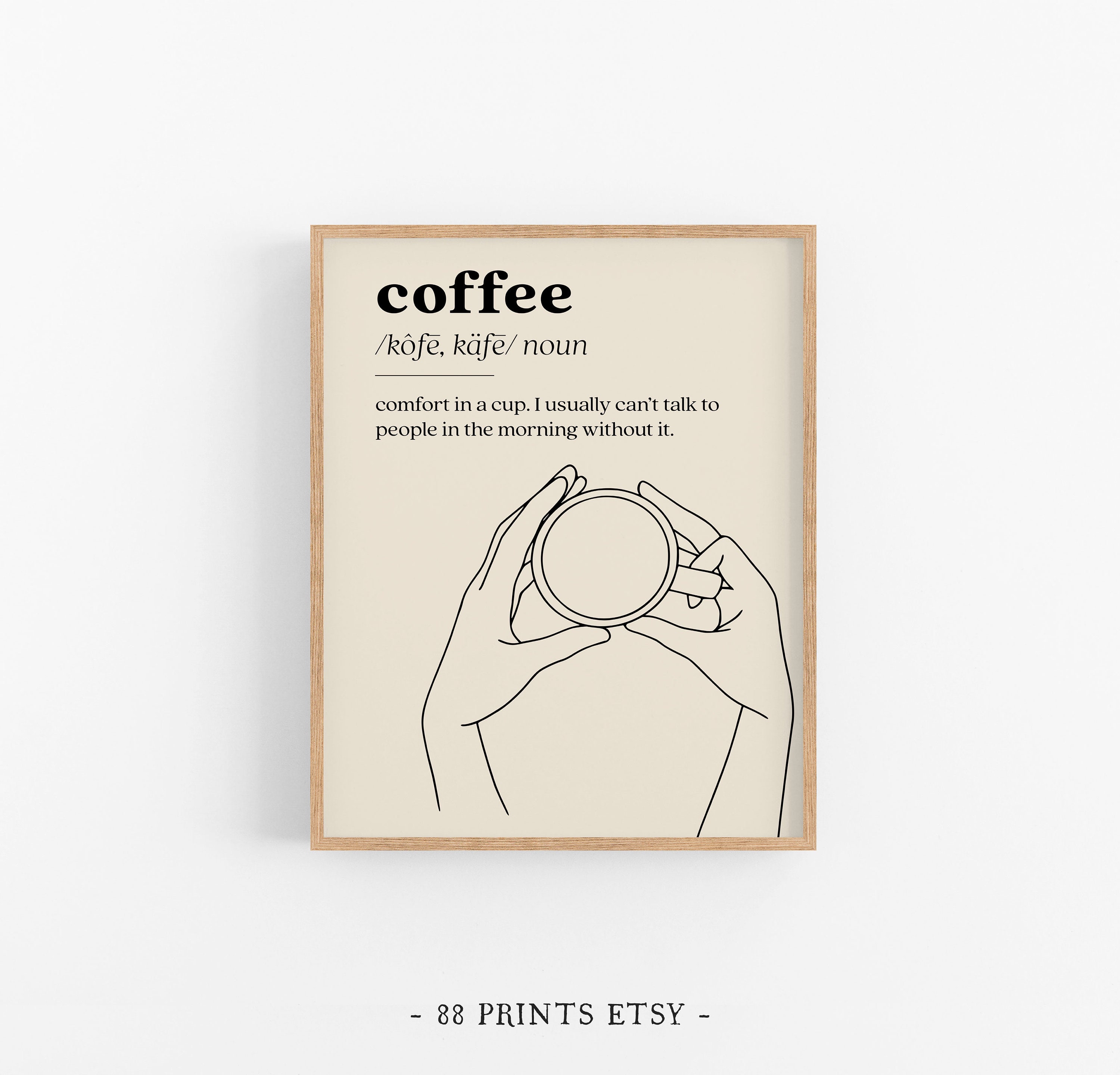 Coffee Gallery Wall Set of 6 Prints Coffee Definition Print | Etsy