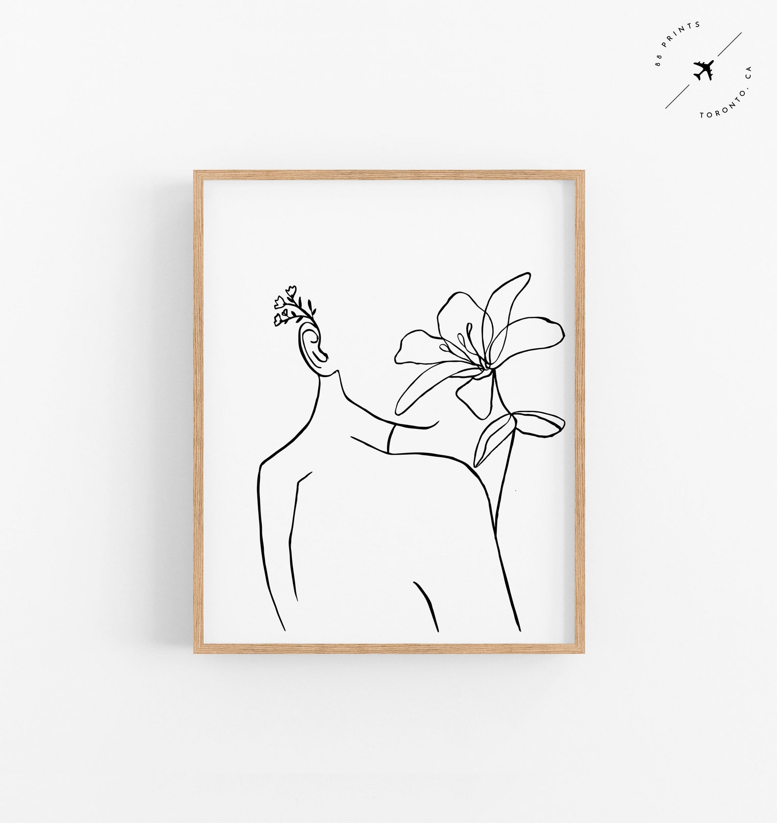 Fine Line Abstract Print Flower Art Abstract Art Minimalist - Etsy