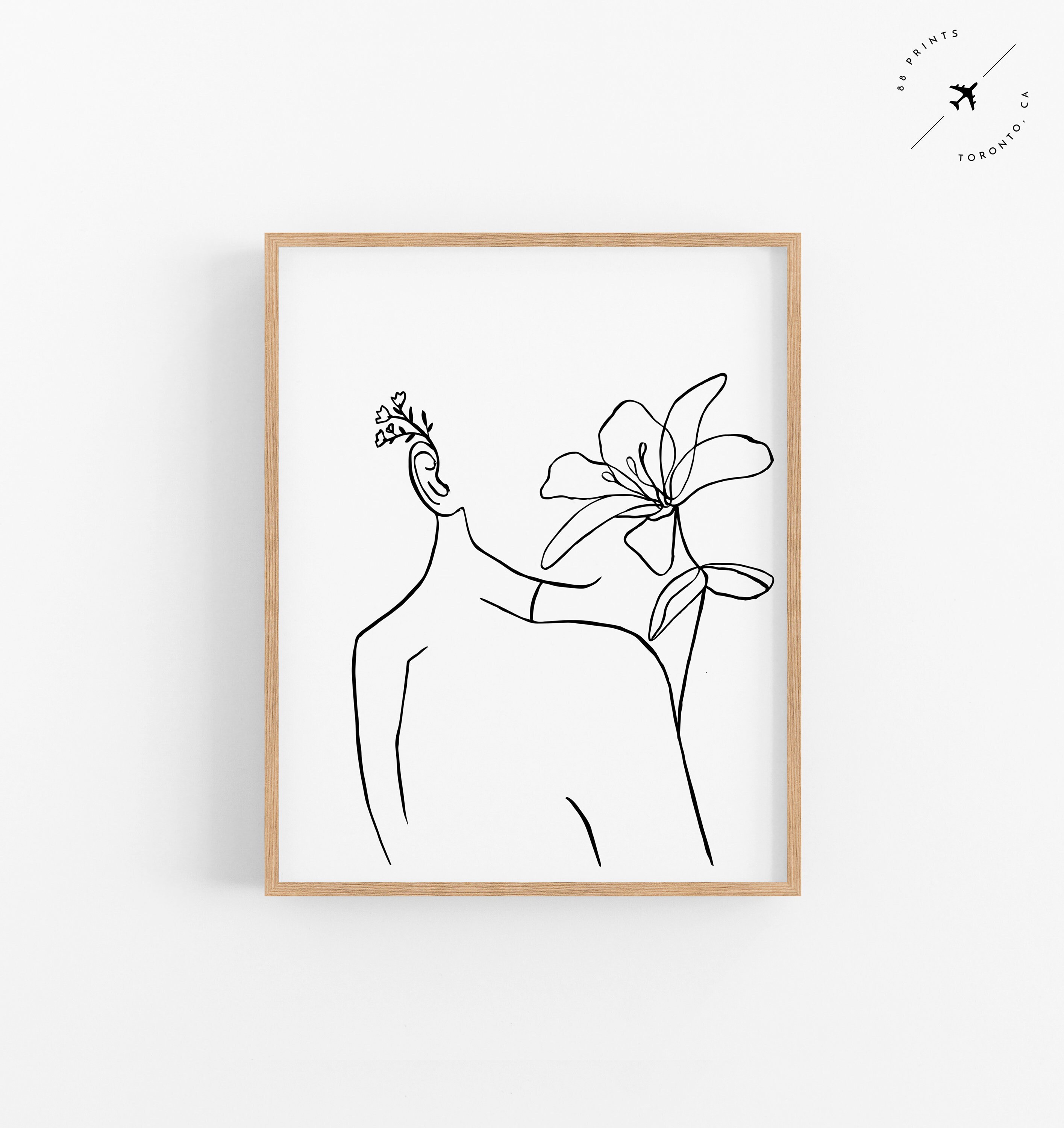 Fine Line Abstract Print Flower Art Abstract Art Minimalist | Etsy